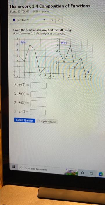 Solved Homework 1.4 Composition of Functions Score: | Chegg.com