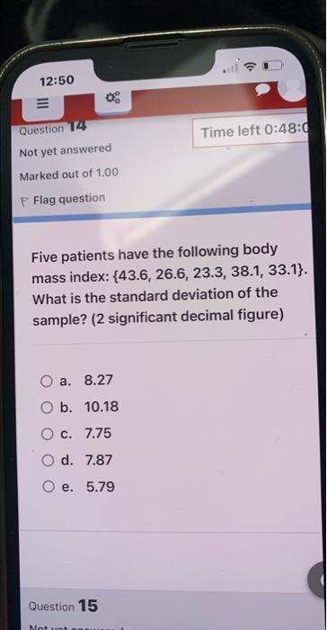 Solved This is a histogram showing the "bmi" Body mass index | Chegg.com