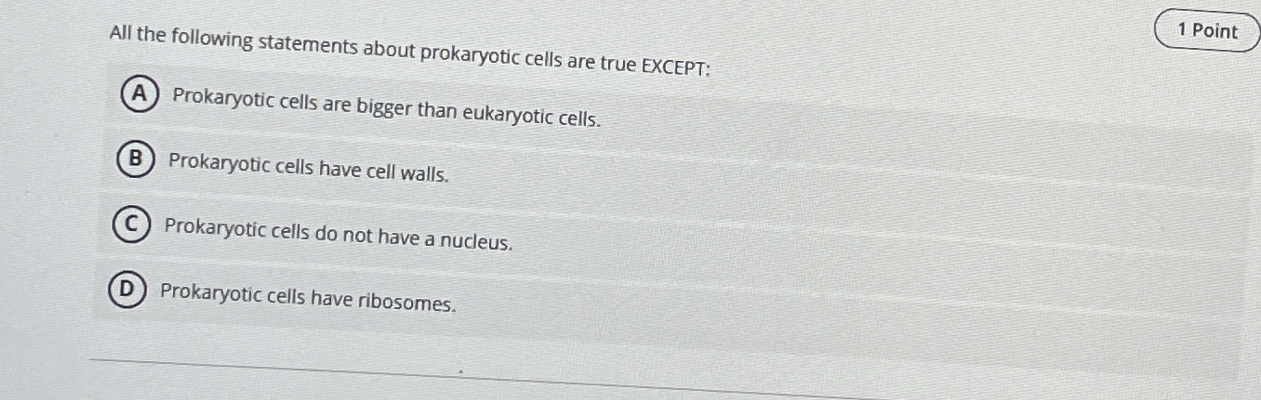 Solved All the following statements about prokaryotic cells | Chegg.com