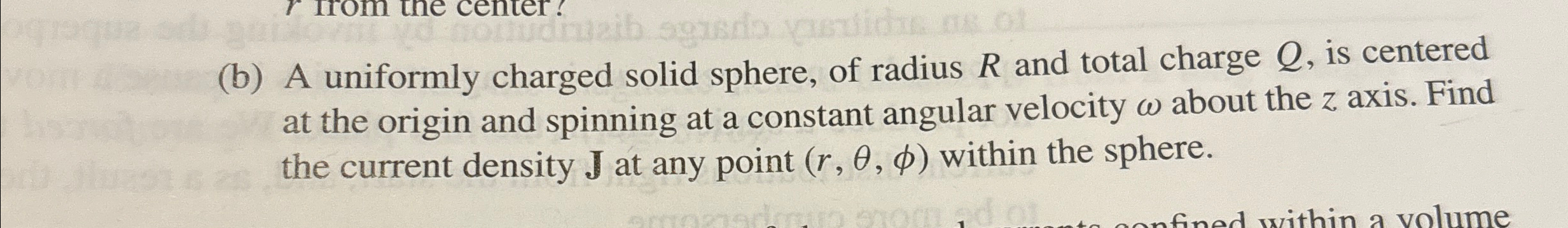 Solved (b) ﻿A uniformly charged solid sphere, of radius R | Chegg.com