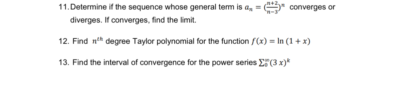 Solved Determine if the sequence whose general term is | Chegg.com