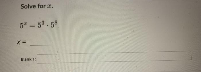 Solved Question 1(1 point) = base = exponent = Blank 1: | Chegg.com