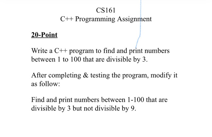Solved Cs161 C Programming Assignment 20 Point Write A C 0570