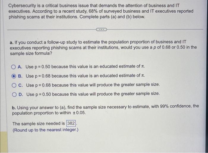 Solved Cybersecurity is a critical business issue that | Chegg.com