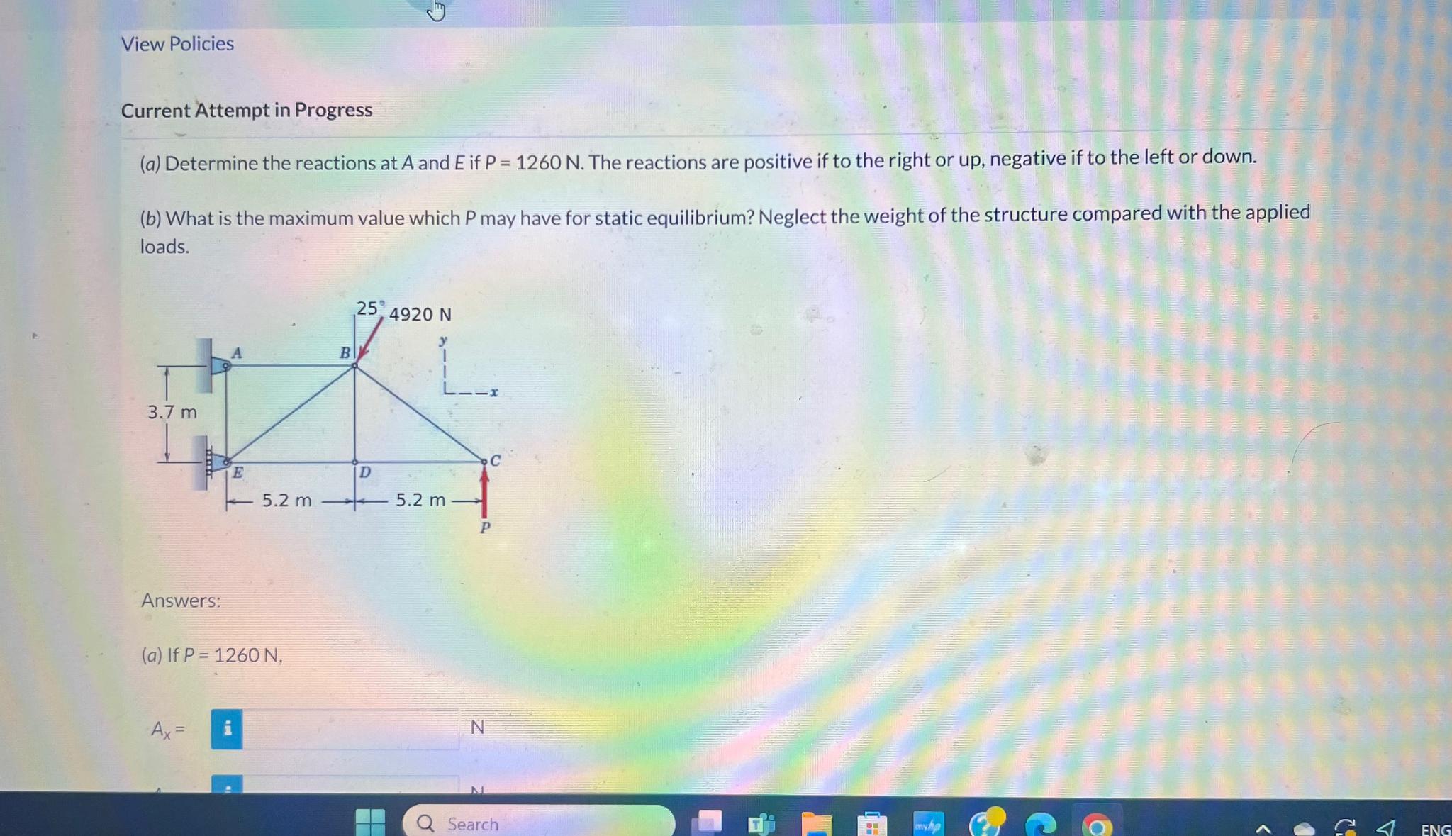 Solved View PoliciesCurrent Attempt in Progress(a) | Chegg.com