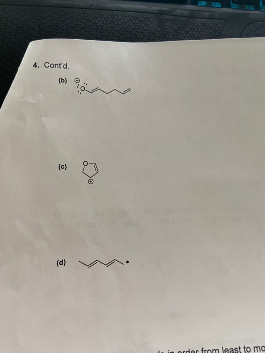 Solved 4. Draw all valid resonance structures for each of | Chegg.com