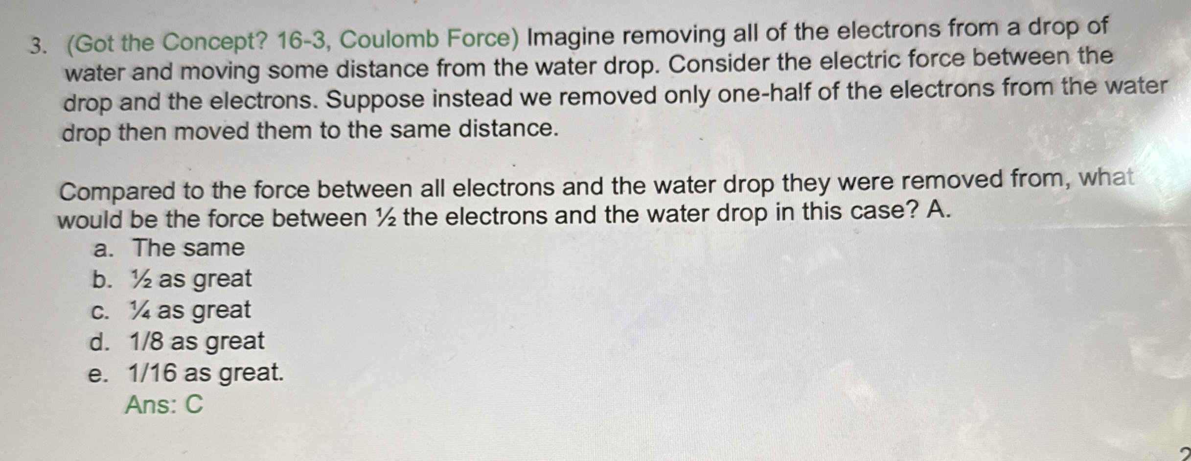 Solved (Got the Concept? 16-3, ﻿Coulomb Force) ﻿Imagine | Chegg.com