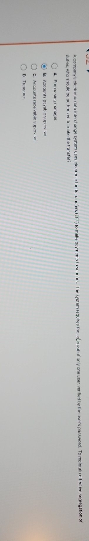 Solved duties, who should be authorized to make the | Chegg.com