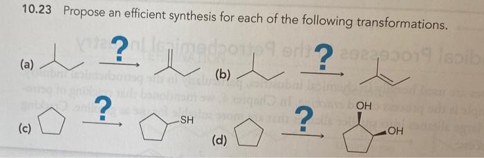 Solved 10.23 Propose an efficient synthesis for each of the | Chegg.com
