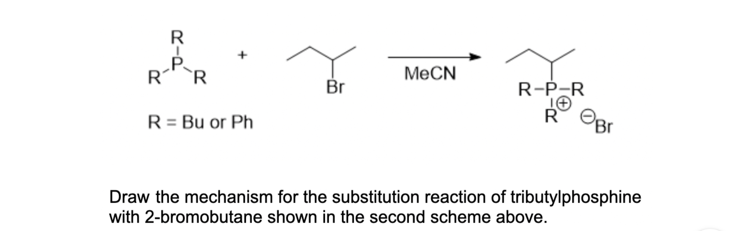 Solved Draw the mechanism for the substitution reaction of | Chegg.com