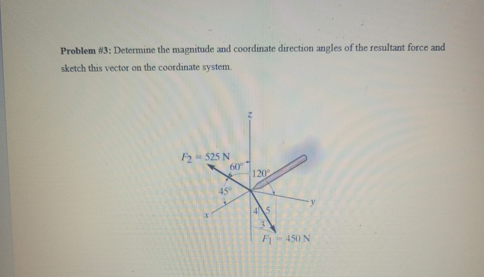 Solved Problem 3 Determine The Magnitude And Coordinate