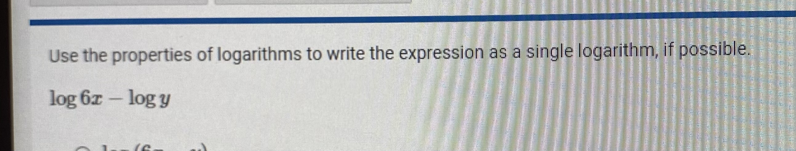 Solved Use the properties of logarithms to write the | Chegg.com