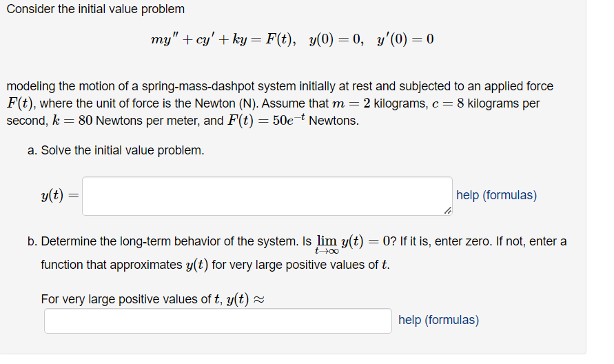 Solved Consider the initial value | Chegg.com