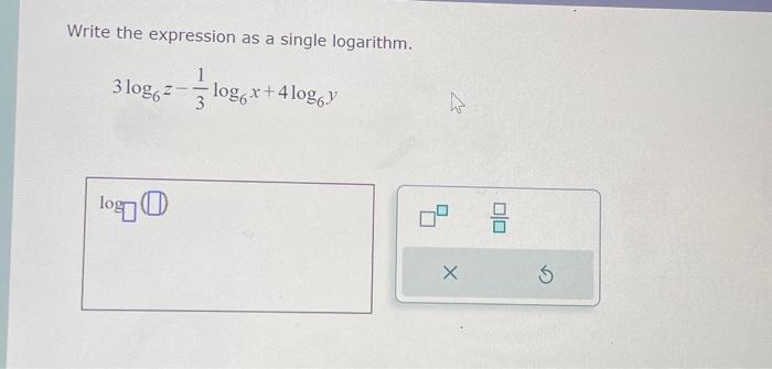 Solved Write the expression as a single logarithm. | Chegg.com