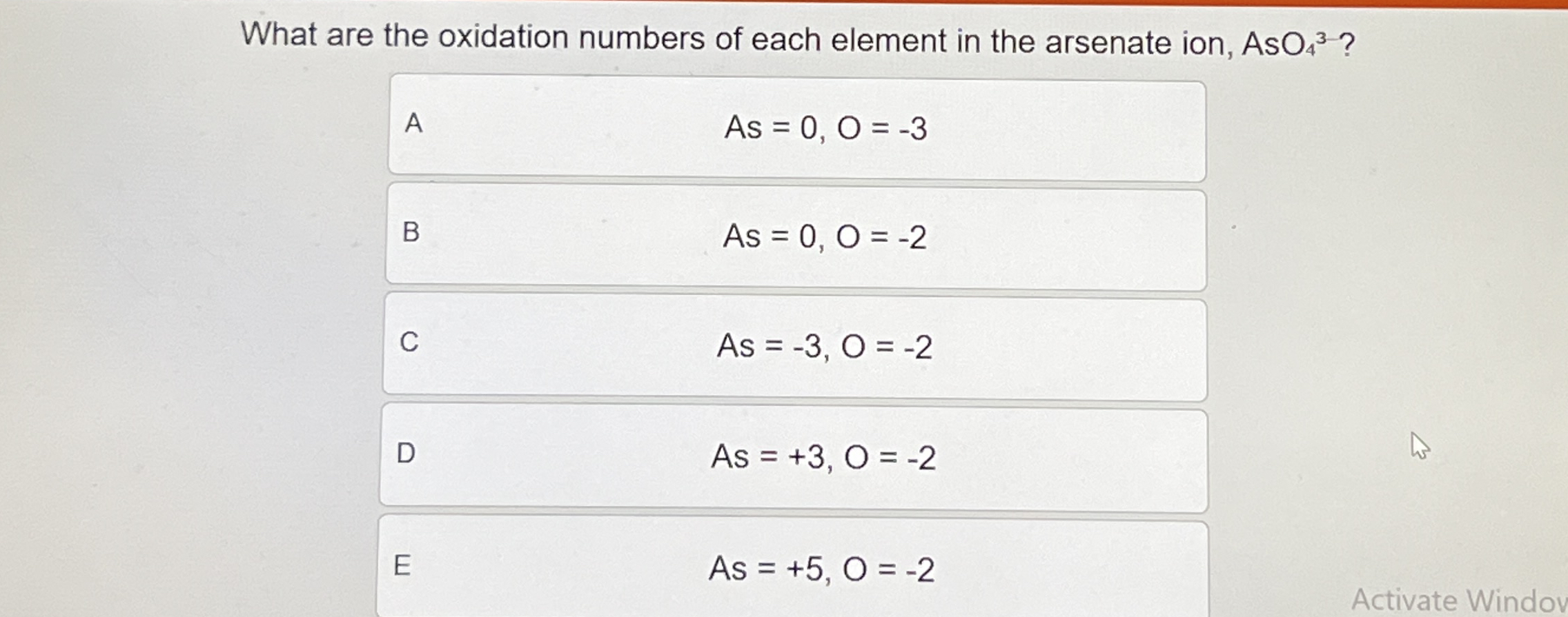Solved What are the oxidation numbers of each element in the | Chegg.com