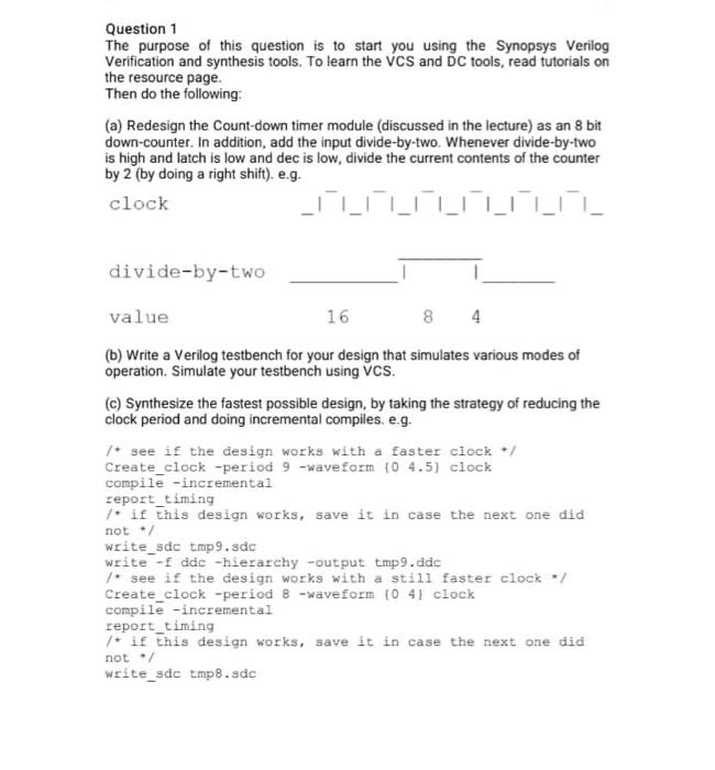 Solved Question 1 The purpose of this question is to start | Chegg.com