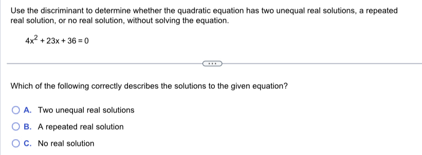 Solved Use the discriminant to determine whether the | Chegg.com