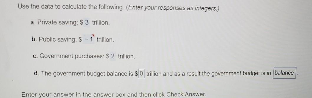 Use the data to calculate the following. (Enter your | Chegg.com