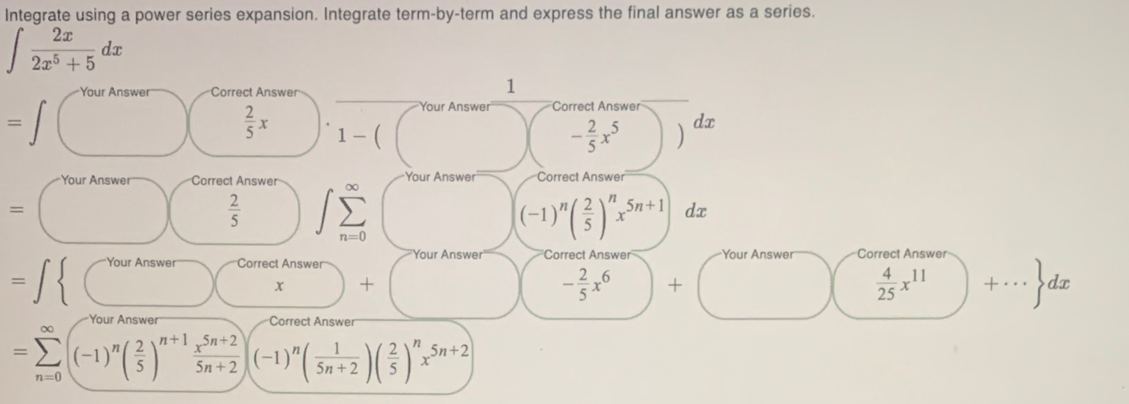 Solved Integrate using a power series expansion. Integrate | Chegg.com