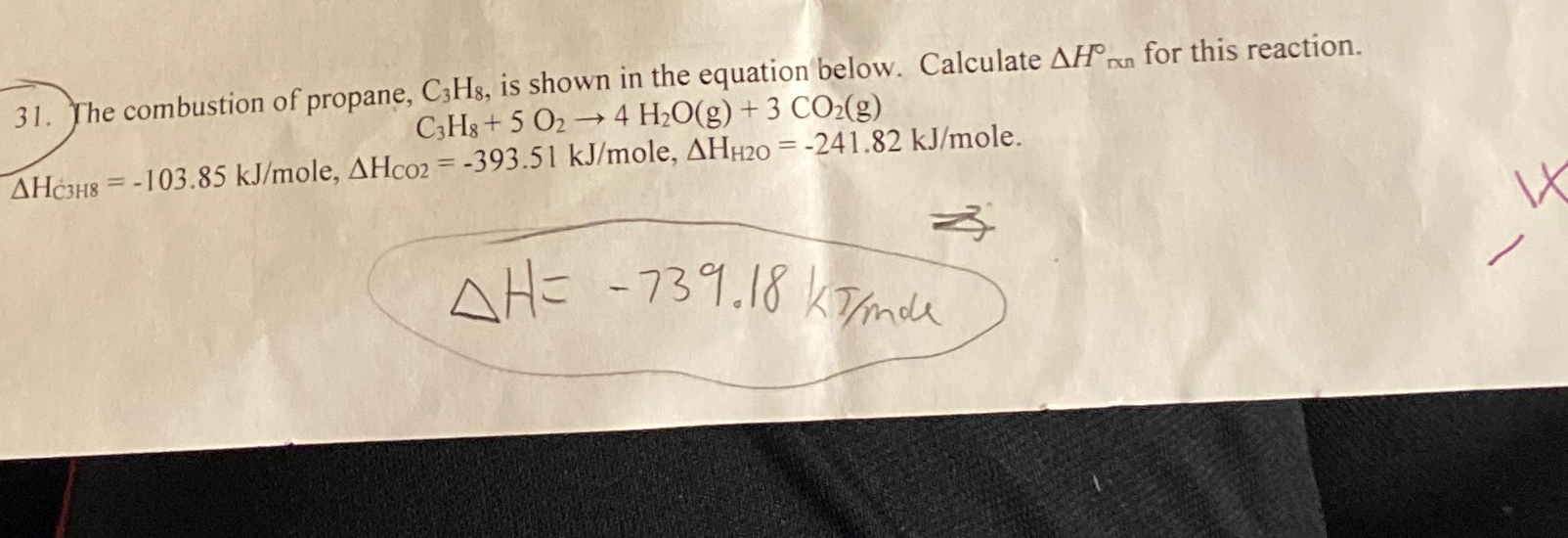Solved The combustion of propane, C3H8, ﻿is shown in the | Chegg.com