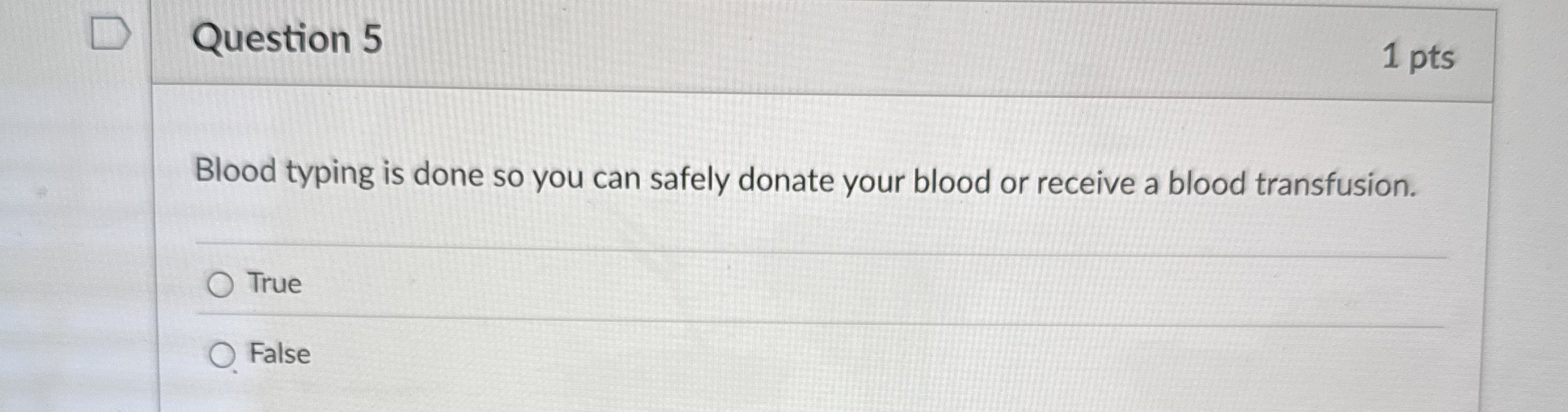 Solved Question 51 ﻿ptsBlood typing is done so you can | Chegg.com