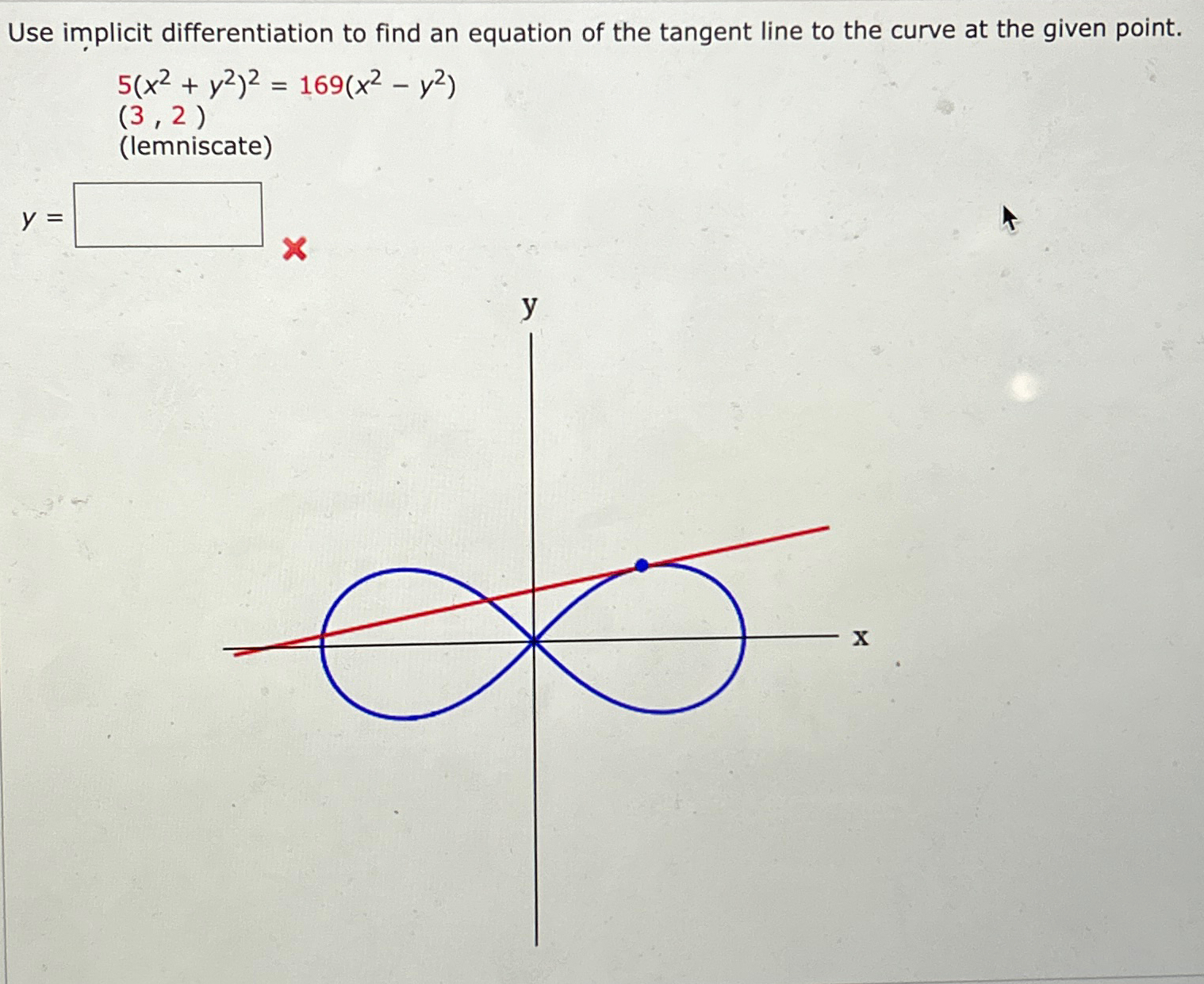 Solved Use implicit differentiation to find an equation of | Chegg.com