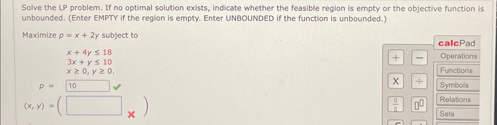 Solved Solve the LP problem. If no optimal solution exists, | Chegg.com