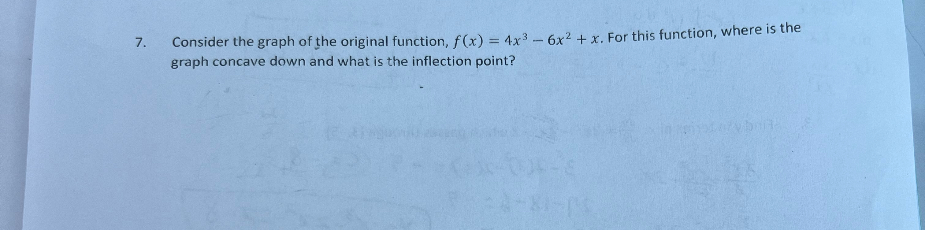 Solved Consider the graph of the original function, | Chegg.com