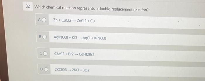 Solved Which chemical reaction represents a | Chegg.com