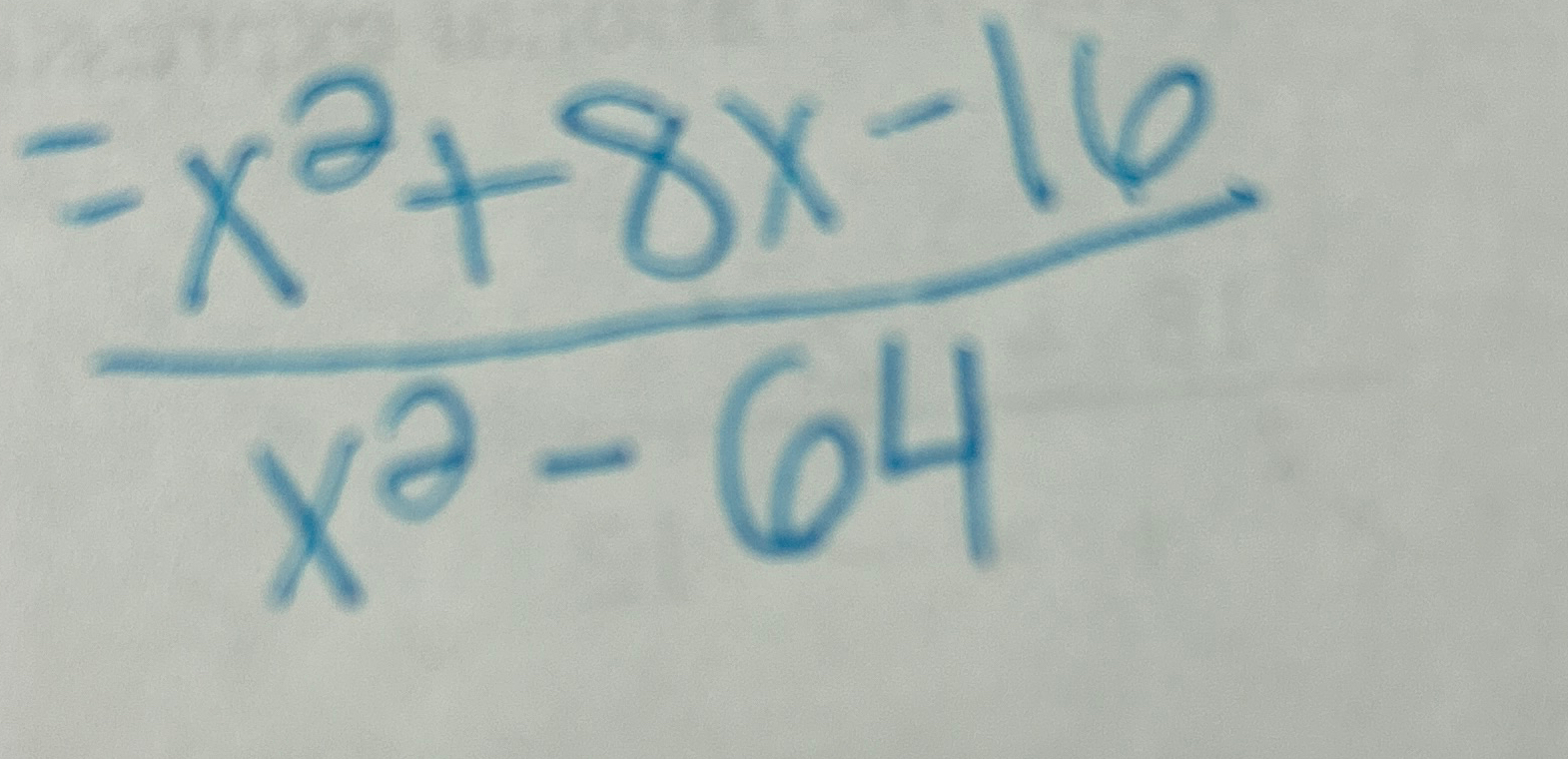Solved =x2+8x-16x2-64List any restrictions on ﻿domain b. | Chegg.com