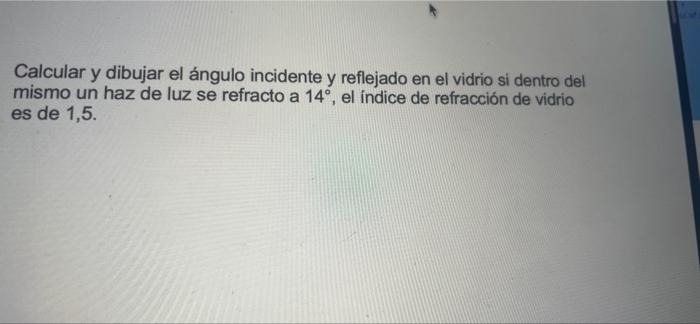 Solved Calcular y dibujar el ángulo incidente y reflejado en | Chegg.com
