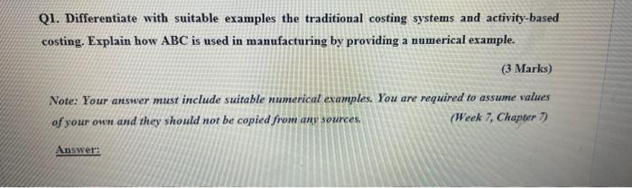 Solved Q1. Differentiate with suitable examples the | Chegg.com