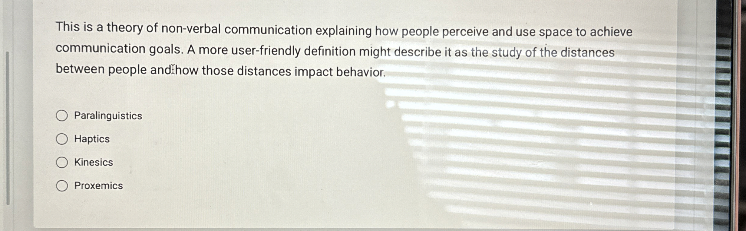 Solved This is a theory of non-verbal communication | Chegg.com