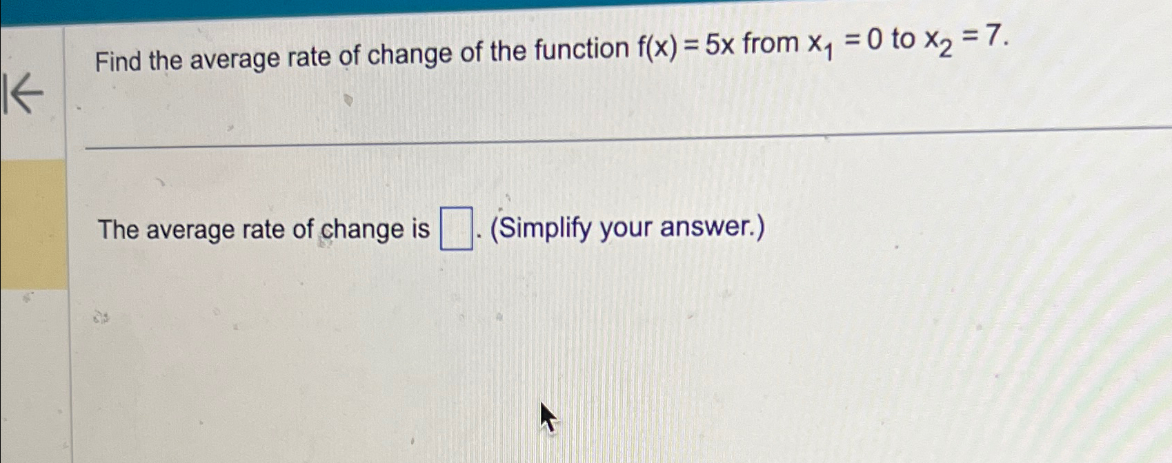 Solved Find the average rate of change of the function | Chegg.com