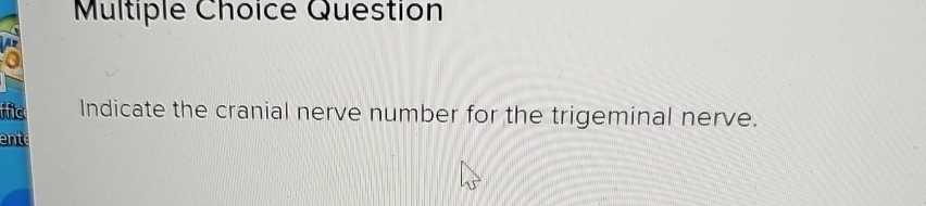 Solved Multiple Choice QuestionIndicate the cranial nerve | Chegg.com