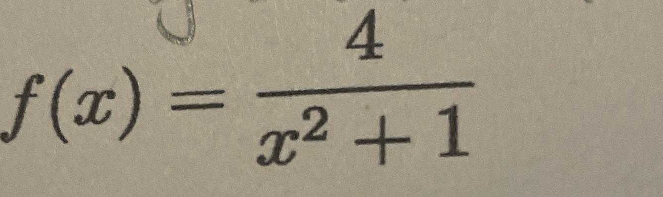Solved Find the derivative.f(x)=4x2+1 | Chegg.com