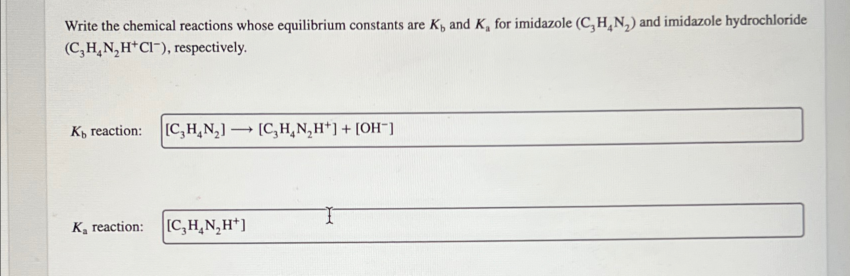 Solved Write the chemical reactions whose equilibrium | Chegg.com