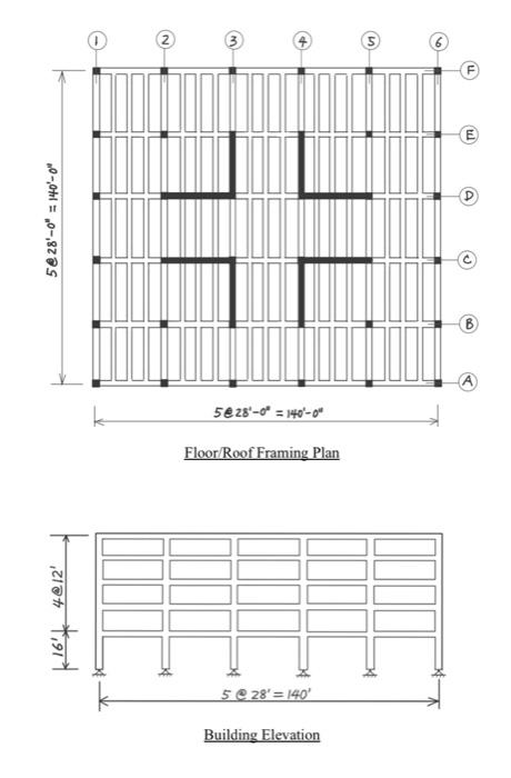 Solved Floor/Roof Framing Plan Builing tievationDesign and | Chegg.com