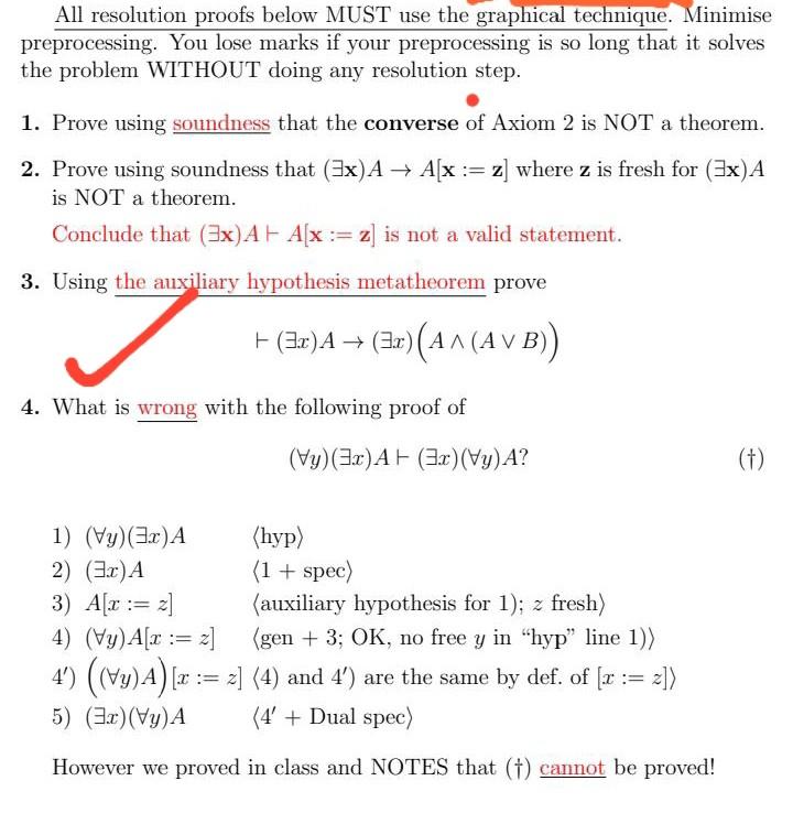 Solved All resolution proofs below MUST use the graphical | Chegg.com