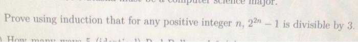Solved Prove using induction that for any positive integer | Chegg.com