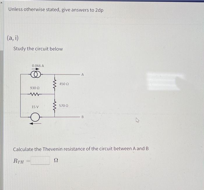 Solved Unless otherwise stated, give answers to 2dp (a,i) | Chegg.com