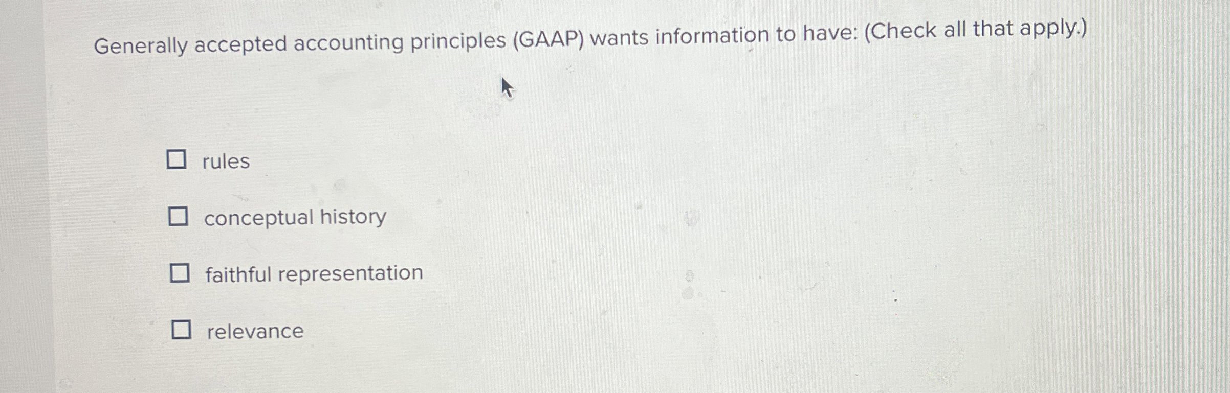 Solved Generally accepted accounting principles (GAAP) | Chegg.com