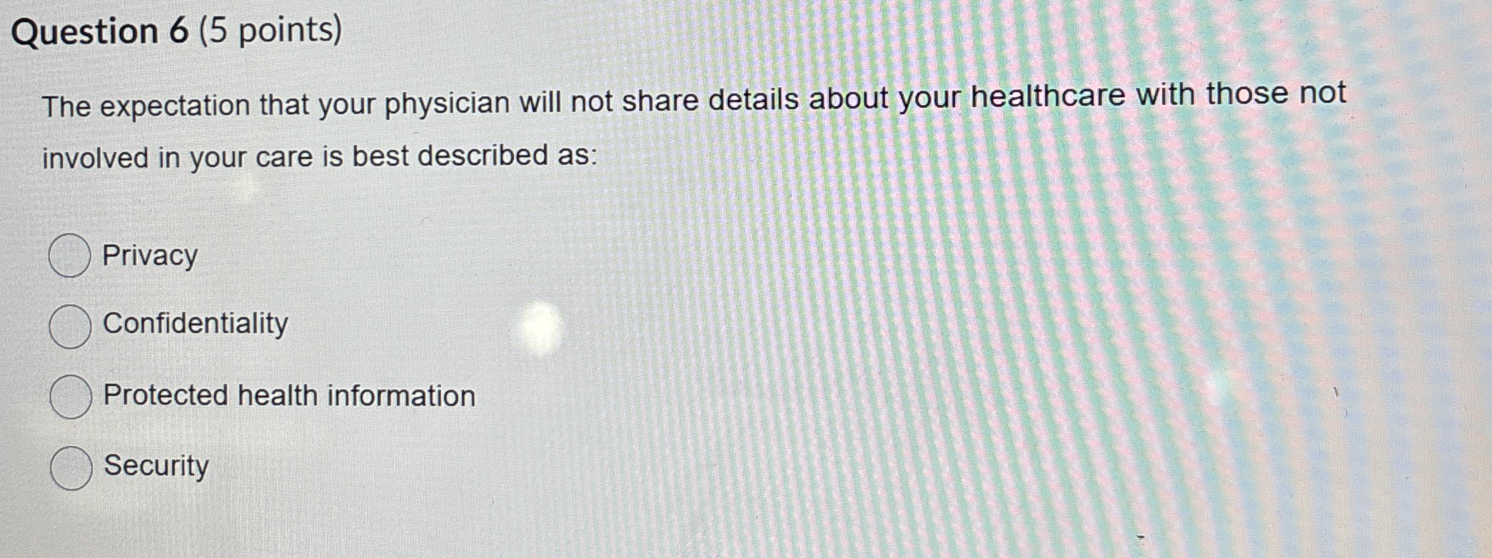 Solved Question 6 (5 ﻿points)The expectation that your | Chegg.com