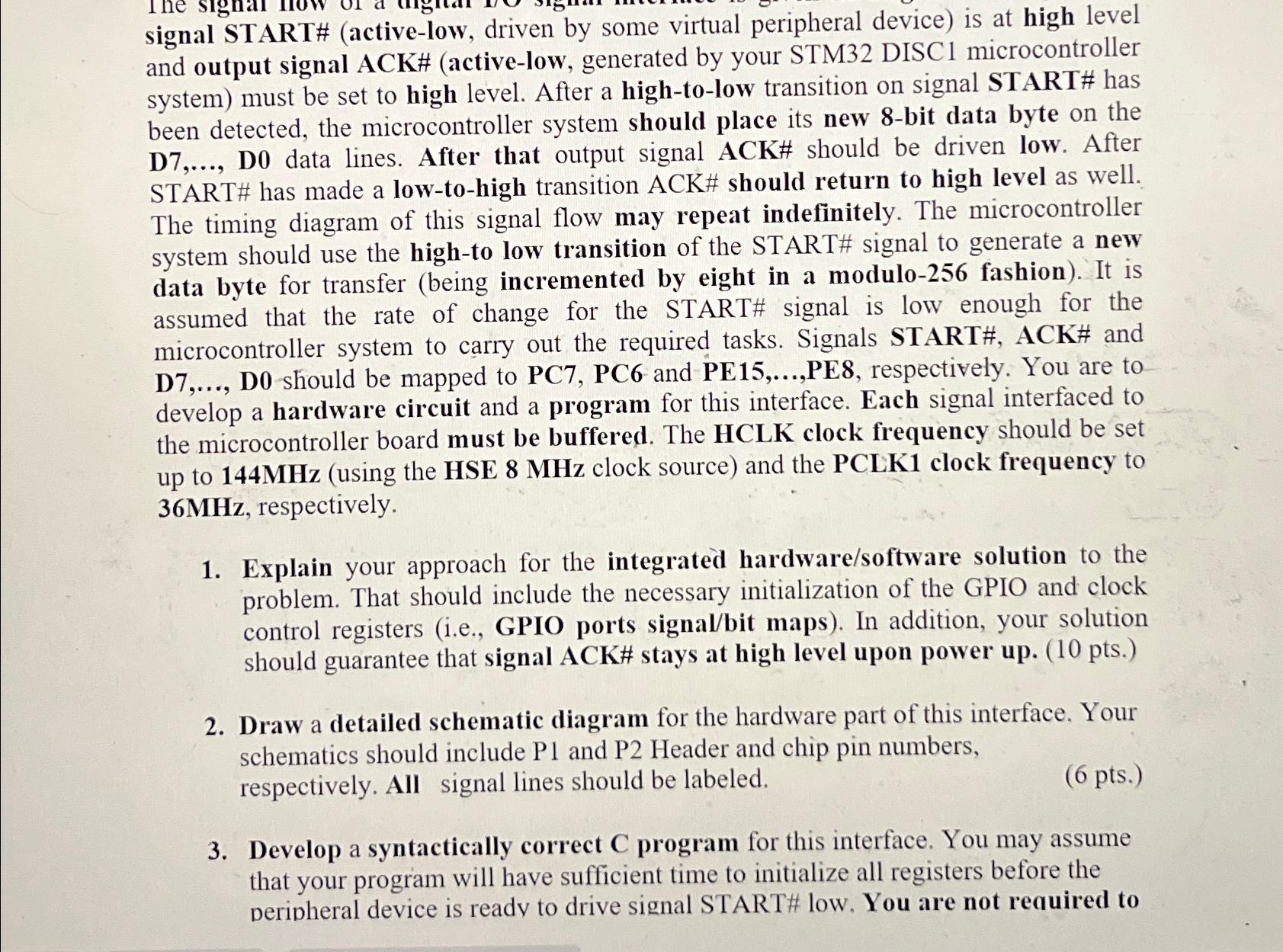 Solved signal START# (active-low, driven by some virtual | Chegg.com