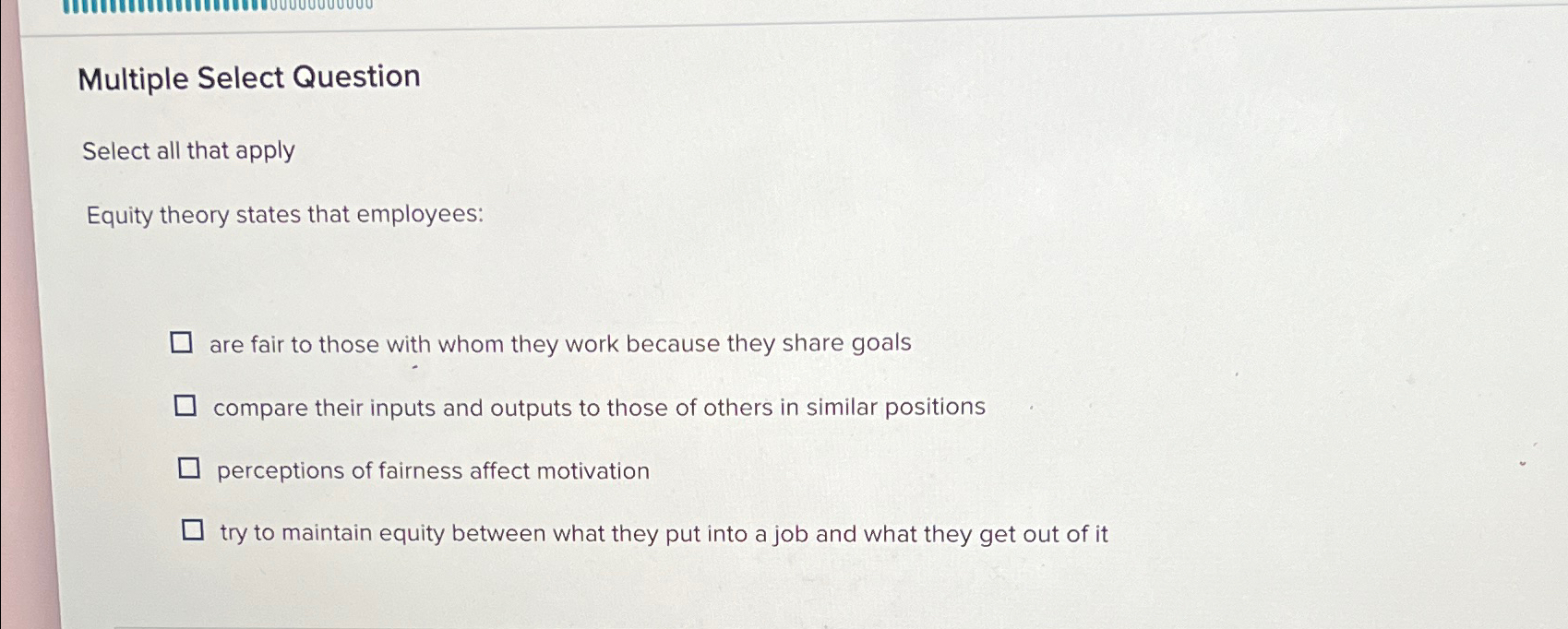 Solved Multiple Select QuestionSelect all that applyEquity | Chegg.com