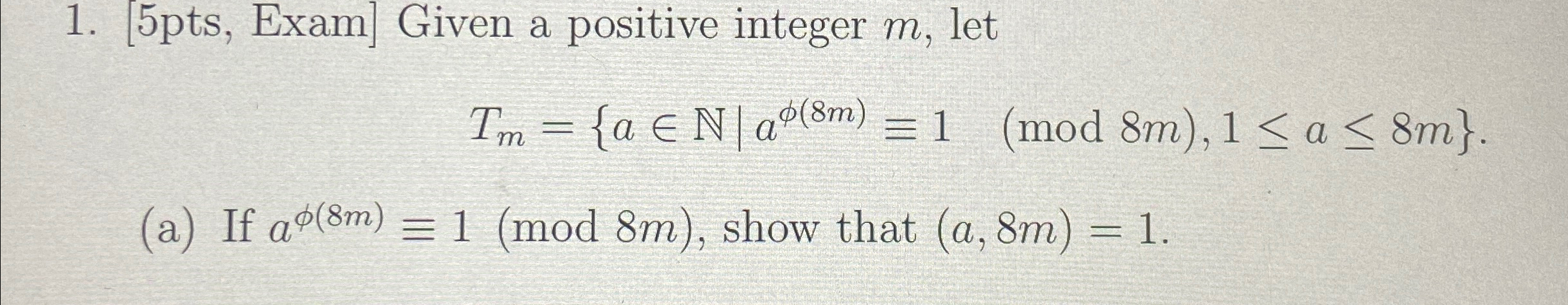 Solved Given a positive integer m, | Chegg.com