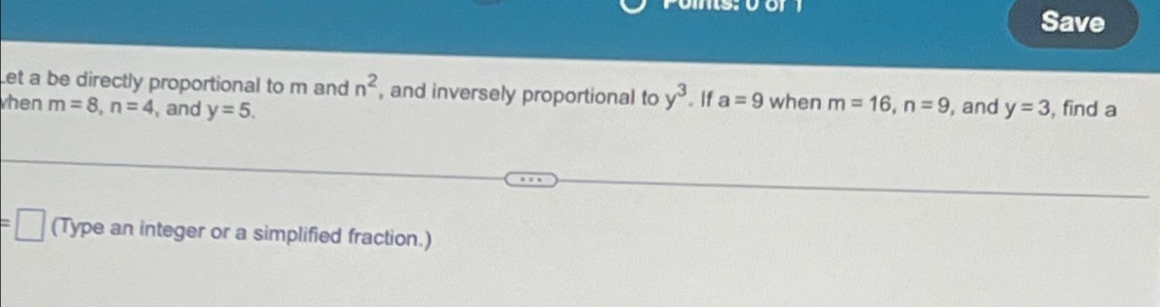 Solved et a be directly proportional to m ﻿and n2, ﻿and | Chegg.com