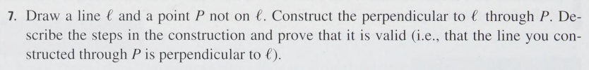 Solved Draw a line l ﻿and a point P ﻿not on l. ﻿Construct | Chegg.com