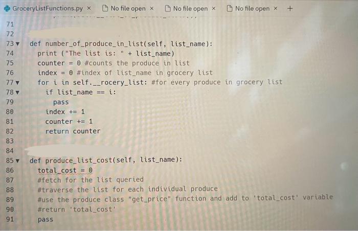 Solved I want to know if the code is good from line 73-82. I | Chegg.com