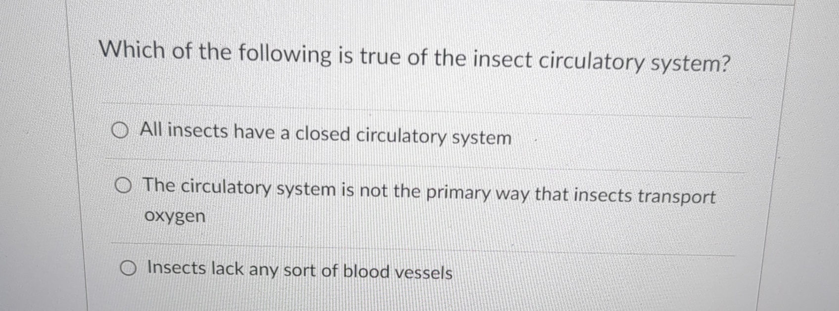Solved Which of the following is true of the insect | Chegg.com